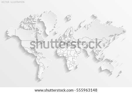 Political Map World White World Mapcountries Stock Vector (Royalty Free ...