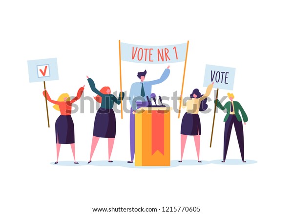 Political Meeting Candidate Speech Election Campaign Stock Vector ... Political Meeting Candidate Speech Election Campaign Stock Vector ...