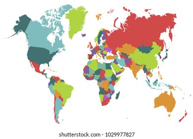 Political World Map Stock Vector (Royalty Free) 1029977827 | Shutterstock
