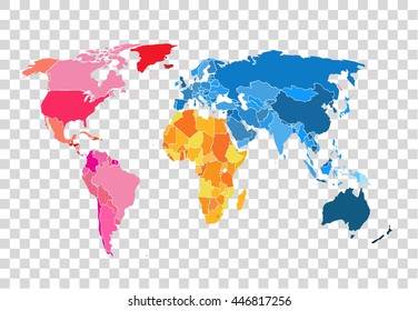 Political World Map Stock Vector (Royalty Free) 446817256 | Shutterstock