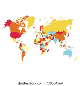 Political World Map Stock Vector (Royalty Free) 778534564 | Shutterstock