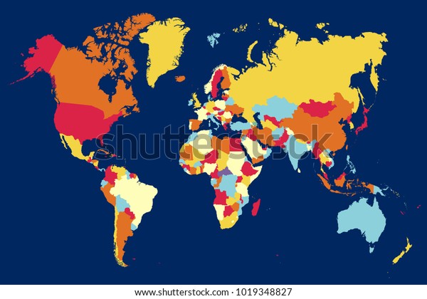 Political World Map Stock Vector (Royalty Free) 1019348827 | Shutterstock