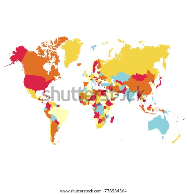 Political World Map Stock Vector (Royalty Free) 778534564 | Shutterstock