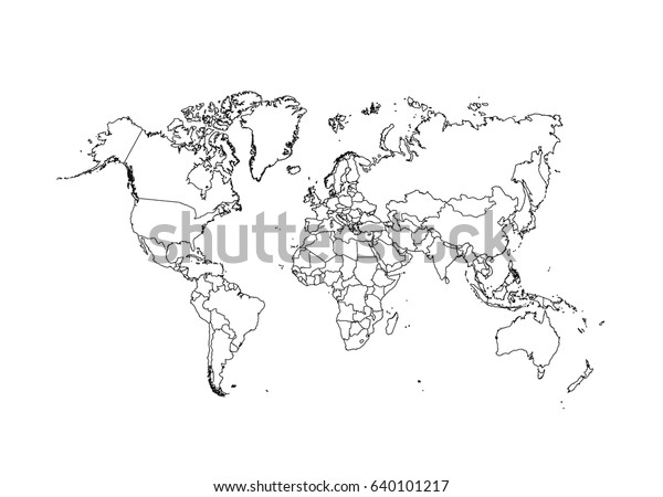 Political World Map Vector Illustration Stock Vector (Royalty Free ...