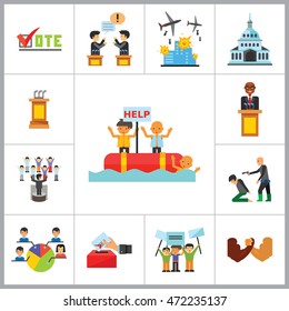 Politics Icon Set Stock Vector (Royalty Free) 472235137 | Shutterstock
