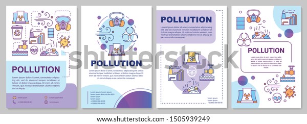 Pollution Brochure Template Environmental Damage Flyer Stock Vector ...