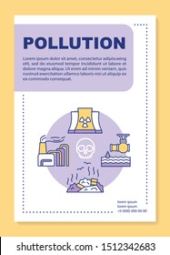 Pollution Poster Template Layout Environmental Damage Stock Vector ...