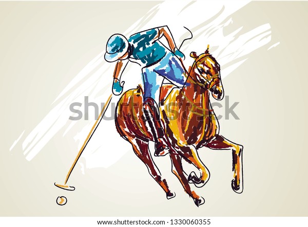 Polo Games Illustrated Artwork Stock Vector (Royalty Free) 1330060355 ...