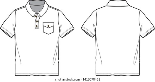 Polo Shirt Men Vector Stock Vector (Royalty Free) 1410239543