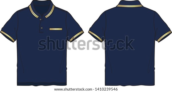 Polo Shirt Men Vector Stock Vector (Royalty Free) 1410239546