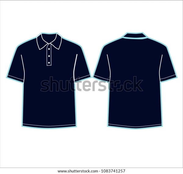 Polo Shirt Navy Blue Stock Vector (Royalty Free) 1083741257 | Shutterstock
