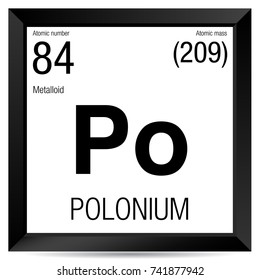 Polonium Symbol Element Number 84 Periodic: เวกเตอร์สต็อก (ปลอดค่า ...