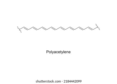 Polyacetylene Polymer Chemical Structure On White Stock Vector (Royalty ...