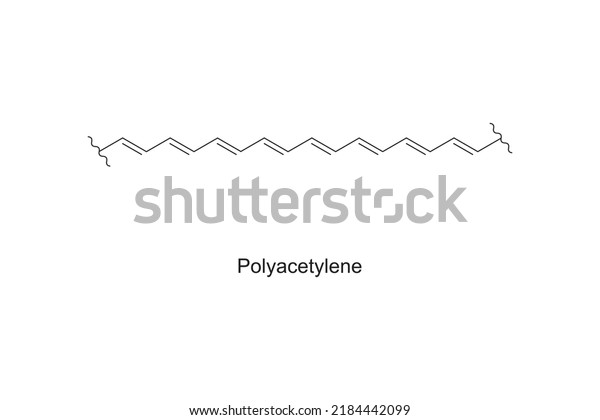 Polyacetylene Polymer Chemical Structure On White: เวกเตอร์สต็อก (ปลอด ...