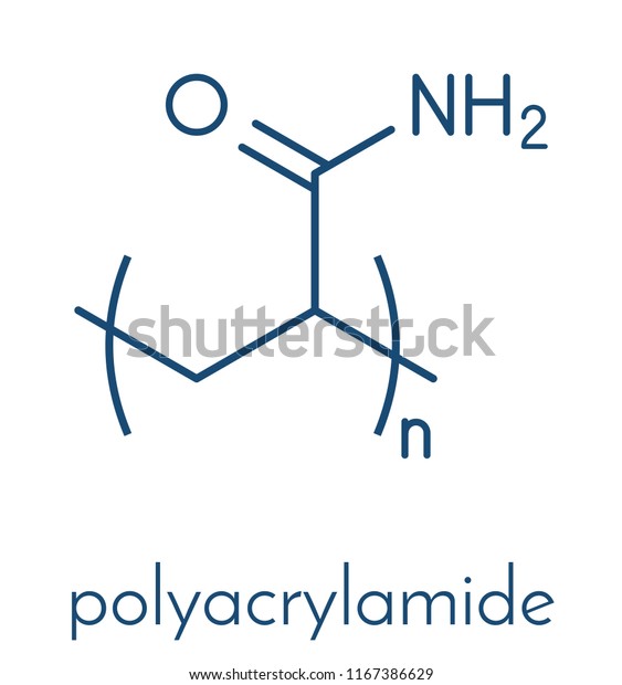 Polyacrylamide Pam Polymer Chemical Structure Skeletal: vector de stock ...