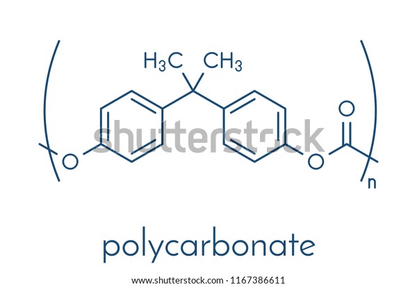 Polycarbonate Pc Plastic Chemical Structure Made Stock Vector (Royalty ...
