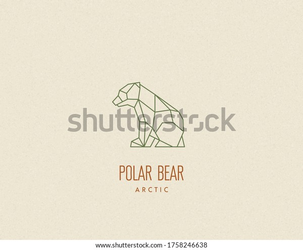 Polygon Bear Baby Silhouette Low Poly Stock Vector (Royalty Free ...