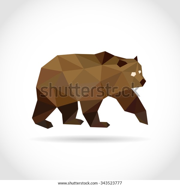 Polygon Bear Low Poly Design Triangles Stock Vector (Royalty Free ...