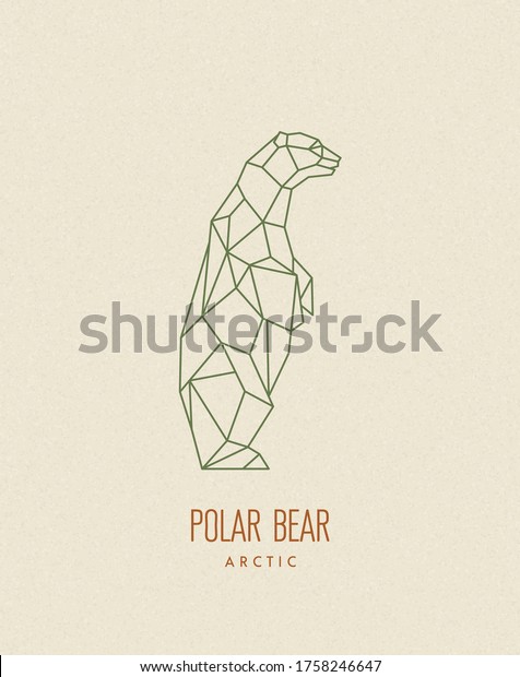 Polygon Bear Silhouette Low Poly Animal Stock Vector (Royalty Free ...