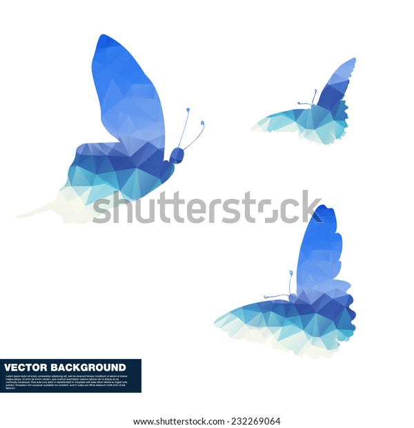 Polygon Butterfly Vector Illustration Stock Vector (Royalty Free ...
