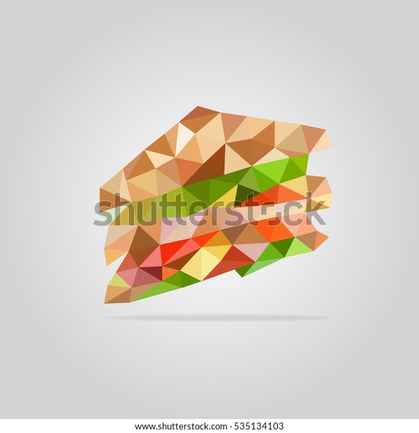 Polygon Fast Food Restaurant Background Poly Stock Vector (Royalty Free ...
