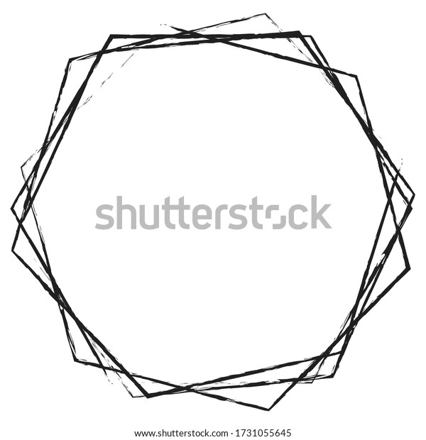 Polygon Figure Drawn Pencil On White Stock Vector (Royalty Free) 1731055645