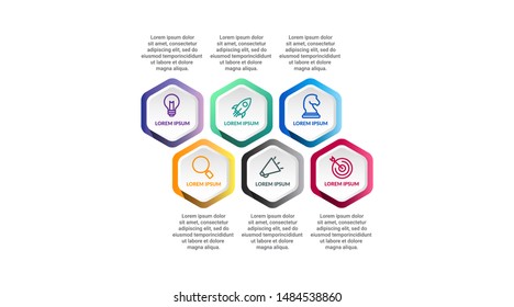 Polygon Infographic Vector Design Icons Options: vector de stock (libre ...