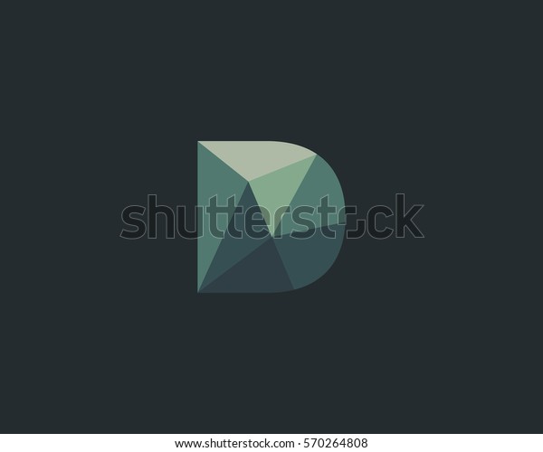 Polygon Letter D Logo Design Colorful Stock Vector (Royalty Free ...