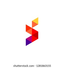 Polygon Letter S Icon Vector Logo Stock Vector (Royalty Free ...