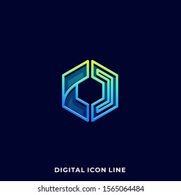 Polygon Line Art Illustration Vector Design Stock Vector (Royalty Free ...