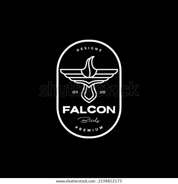 Polygon Line Falcon Logo Badge Stock Vector (Royalty Free) 2198852173 ...