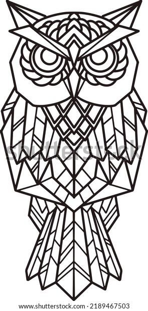 Polygon Owl Isolation White Beground Stock Vector (Royalty Free ...