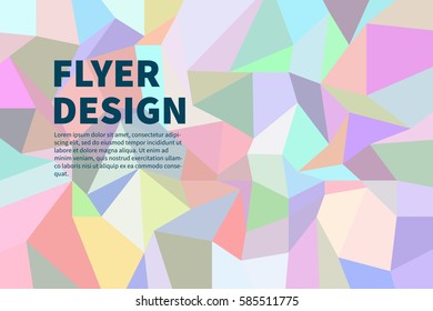 Polygon Pastel Background Design Flyer Cover Stock Vector (Royalty Free ...