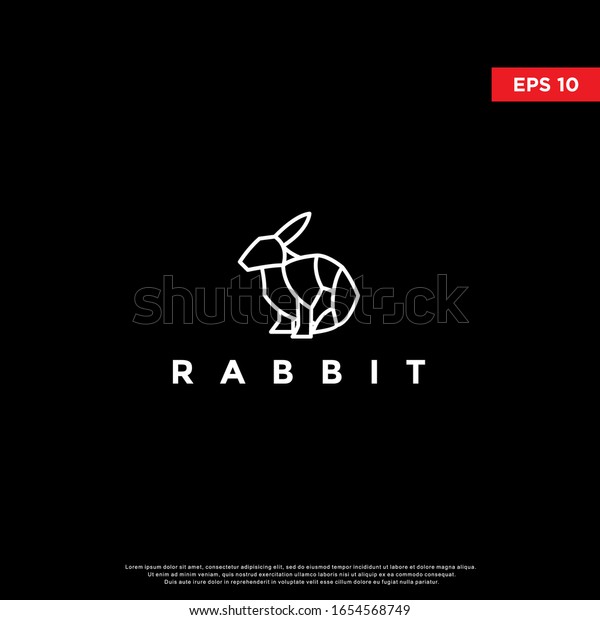 Polygon Rabbit Logo Modern Icon Template Stock Vector (Royalty Free ...