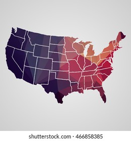 Polygon Shapes Usa Stock Vector (Royalty Free) 466858385 | Shutterstock
