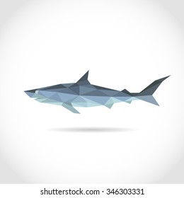 Polygon Shark Low Poly Design Triangles 스톡 일러스트 348339302 | Shutterstock