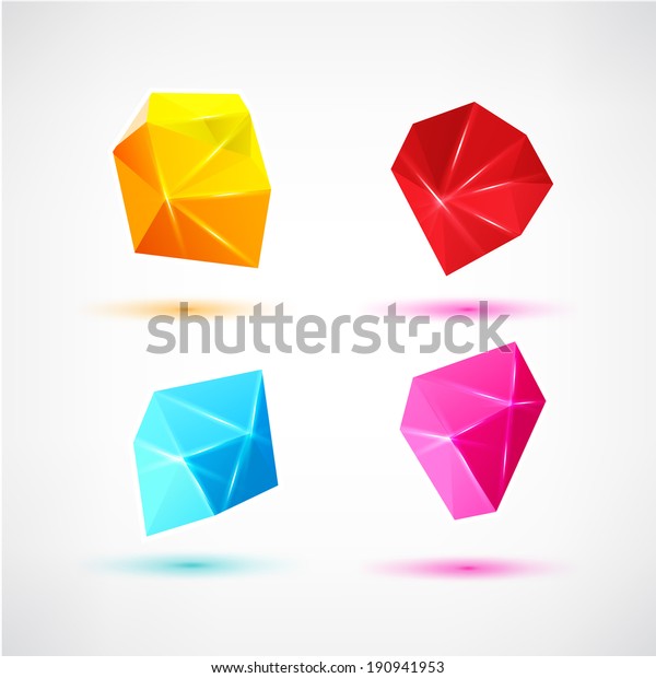 Polygon Symbol Icons Set Isolated On Stock Vector (Royalty Free) 190941953