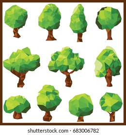 Polygon Trees Clip Art: vector de stock (libre de regalías) 683006782 ...