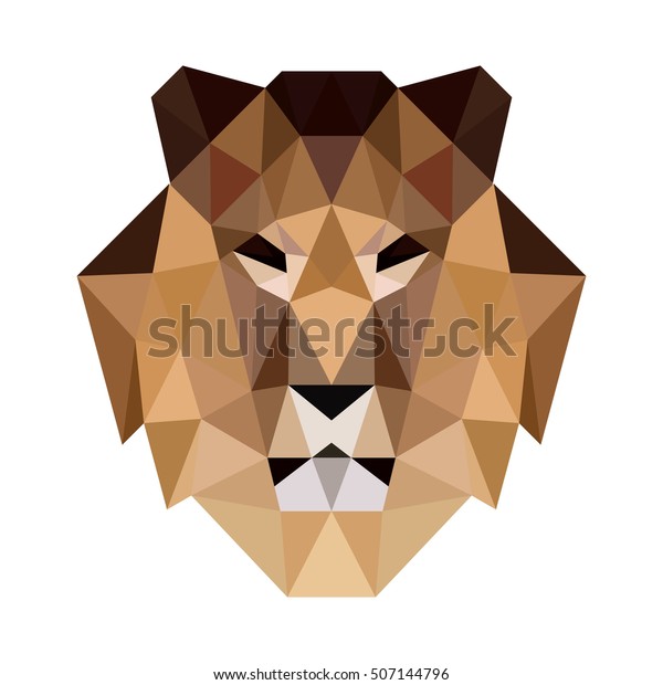 Polygon Triangle Head Lion Polygonal Logo Stock Vector (Royalty Free ...