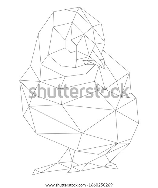 Polygon Vector Art Little Chicken Stock Vector (Royalty Free) 1660250269