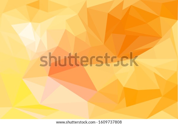 Polygonal Abstract Background Orange Yellow Triangles Stock Vector ...