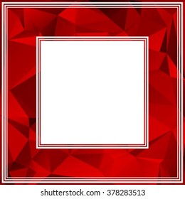 Polygonal Abstract Border Bright Red Scarlet Stock Vector (Royalty Free ...