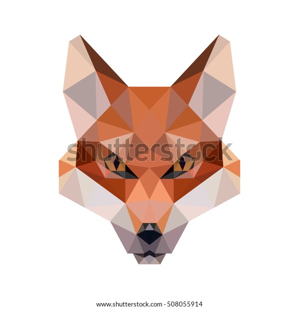 Polygonal Animal Fox Head Polygon Logo Stock Vector (Royalty Free ...