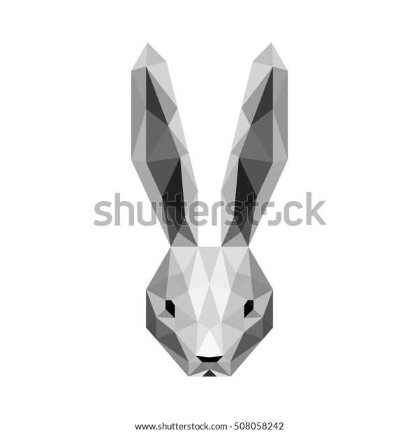 Polygonal Animal Rabbit Head Polygon Logo Stock Vector (Royalty Free ...
