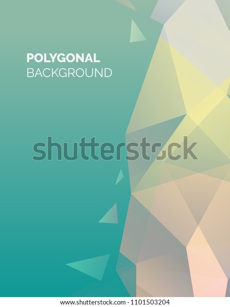 Polygonal Background Design Cover Page Banner Stock Vector (Royalty ...