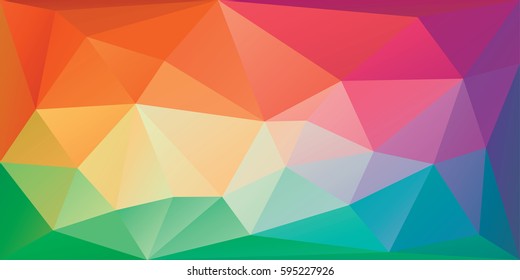 Polygonal Background Triangles Bright Rainbow Colors Stock Vector (Royalty Free) 595227926 ...