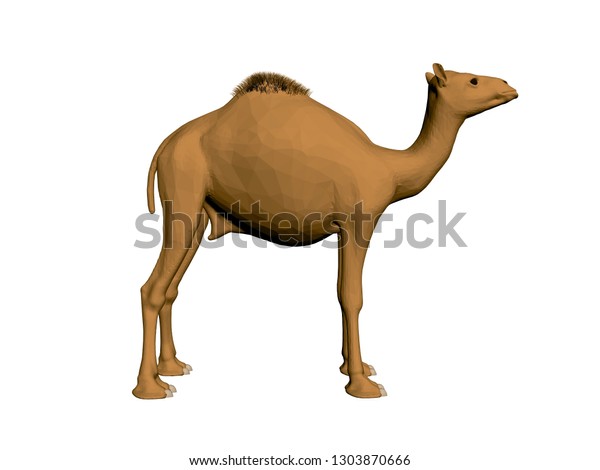 Polygonal Camel Side View Realistic Brown Stock Vector (Royalty Free ...