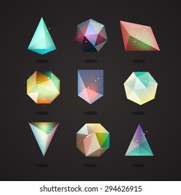 Polygonal Crystal 库存矢量图（免版税）295740596 | Shutterstock