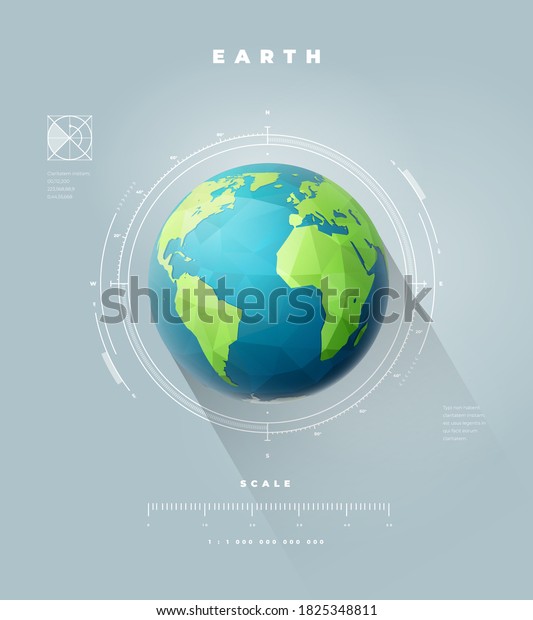 Infographie de l'hémisphère de la Terre : image vectorielle de stock ...
