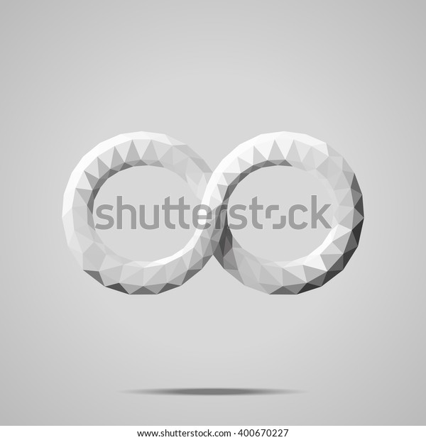 Polygonal Infinity Symbol Eight Low Poly Stock Vector (Royalty Free ...